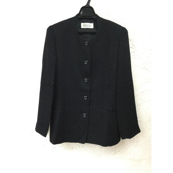 黒地柄ジャケット 肩パット入り