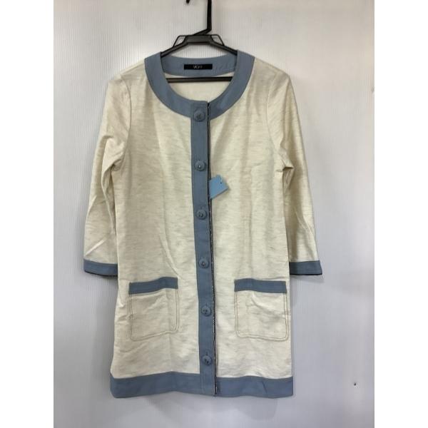 杢ベージュ×ブルー コート