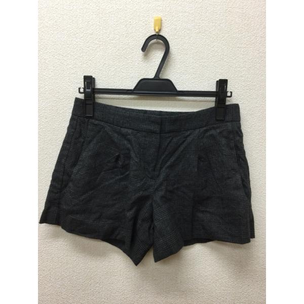 セオリー チャコールグレーのグレンチェックショートパンツ  ウール 日本製 サイズ2