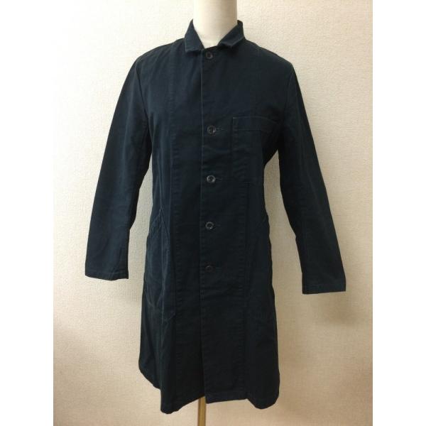 MHL. マーガレット・ハウエル 紺色のコットン厚地コート  サイズ1