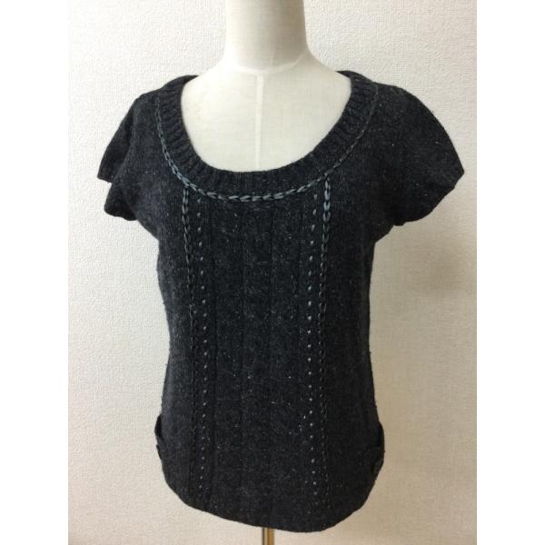 グレー霜降りニット アンゴラ入り