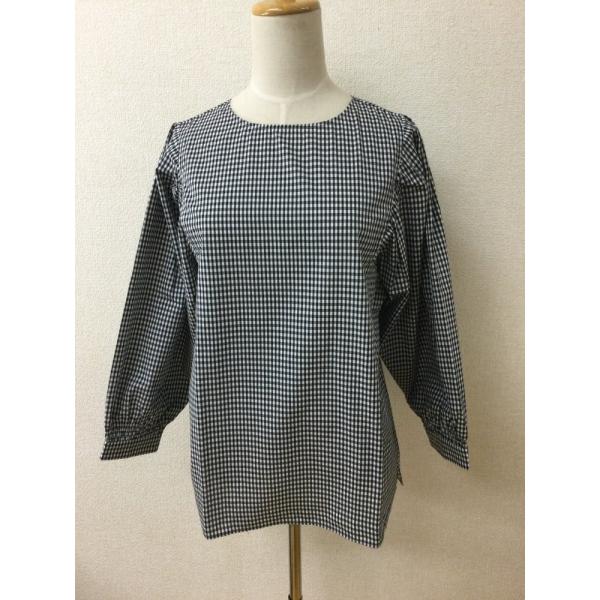any SiS タグ付き未使用 白黒ギンガム 後ろボタンブラウス サイズ2