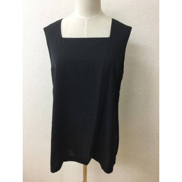 タグ付き未使用 黒ノースリーブトップス