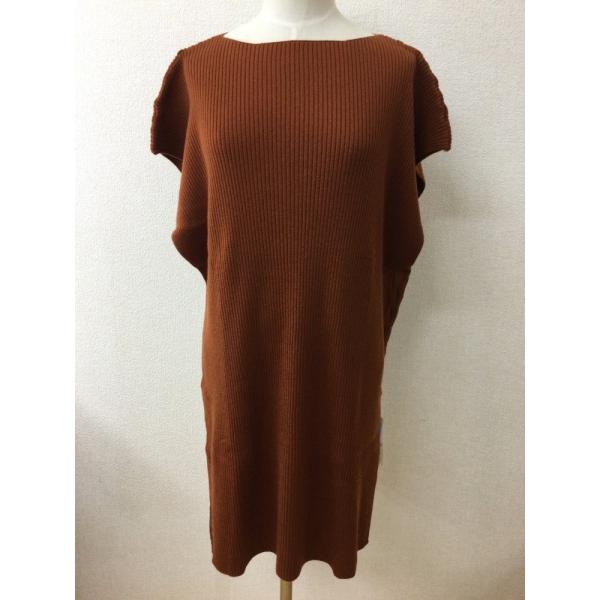 FENRIR タグ付き未使用 赤茶色リブニット ロングベスト サイズM