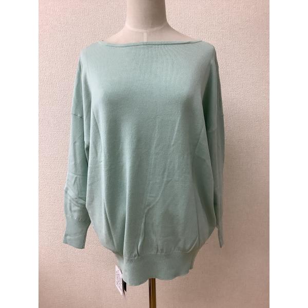 タグ付き未使用 ミント色ニット 吸湿発熱