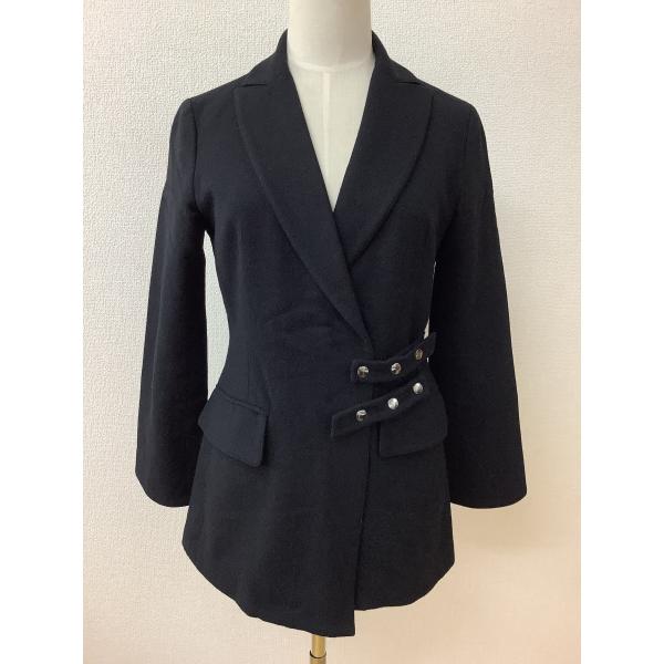 カシミヤ入り 黒ジャケット