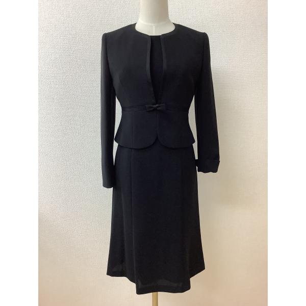 ブラックフォーマル ワンピースとジャケット リボン取り外し可能 サイズ5AP