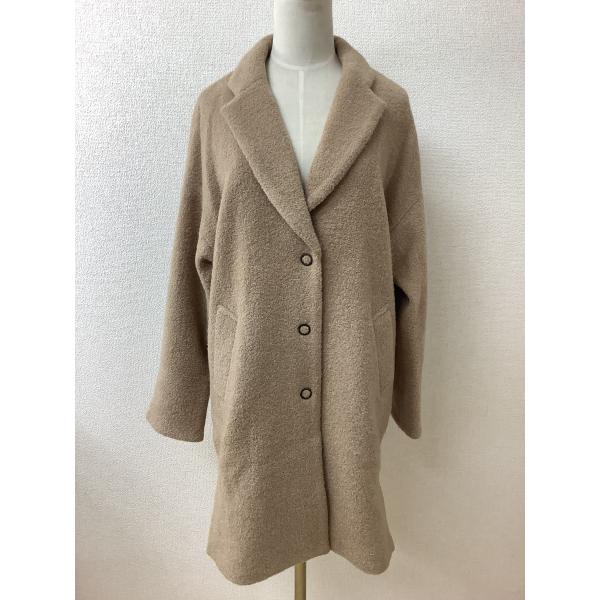 ベージュ パイルウールコート サイズ2