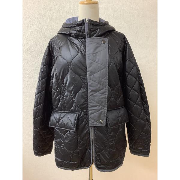 中綿キルティングコート 黒