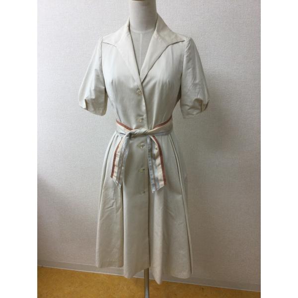 ベージュ コートワンピース サイズM