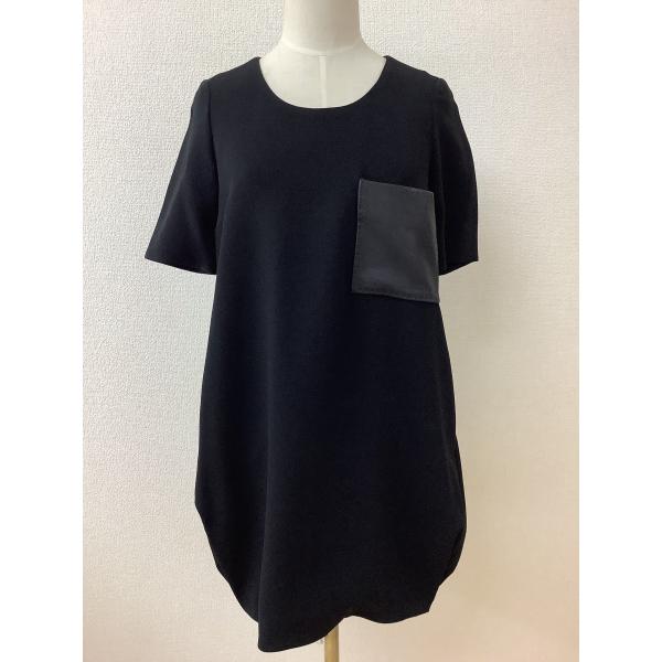 rag&amp;bone ラグアンドボーン 黒チュニックワンピース ラムレザーポケット サイズXXS