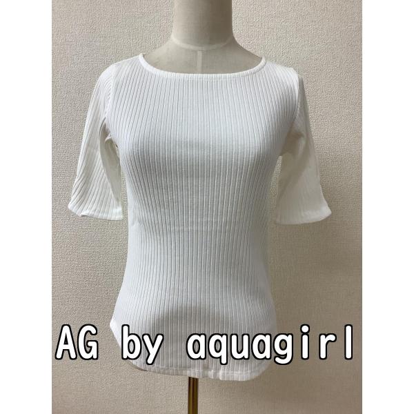 タグ付き未使用 白リブカットソー サイズM