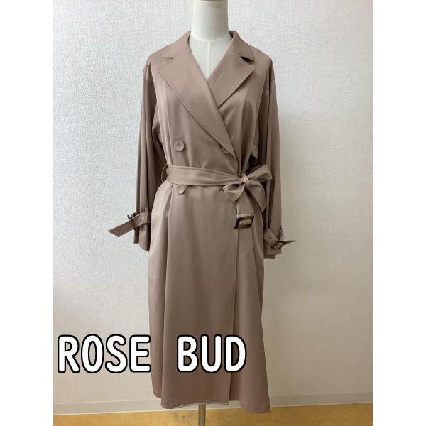 ローズバッド (ROSE BUD) オレンジベージュコート 後ろプリーツ サイズF