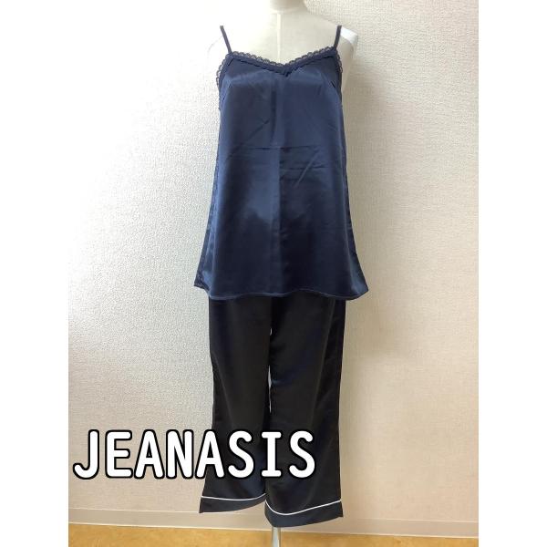 タグ付き未使用 定価12000円 サテンキャミとパンツ ネイビー サイズ上下ともF