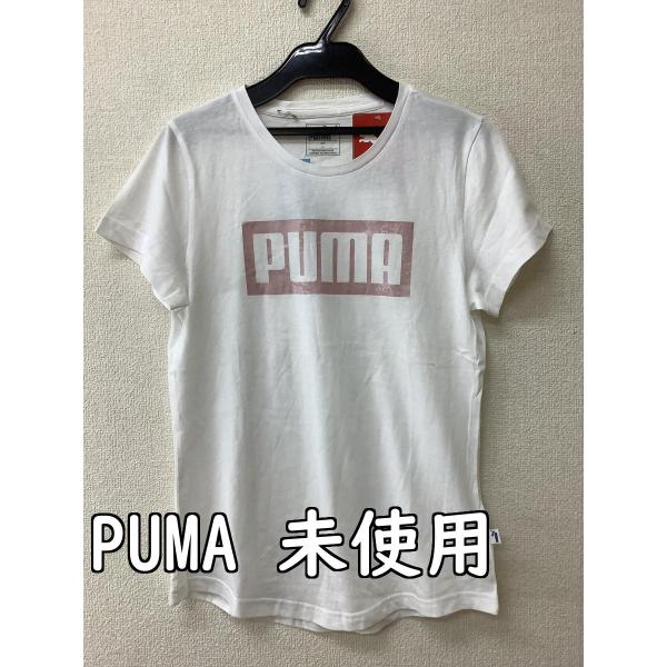 タグ付き未使用 白Tシャツ ピンクのロゴ レギュラーフィット サイズL