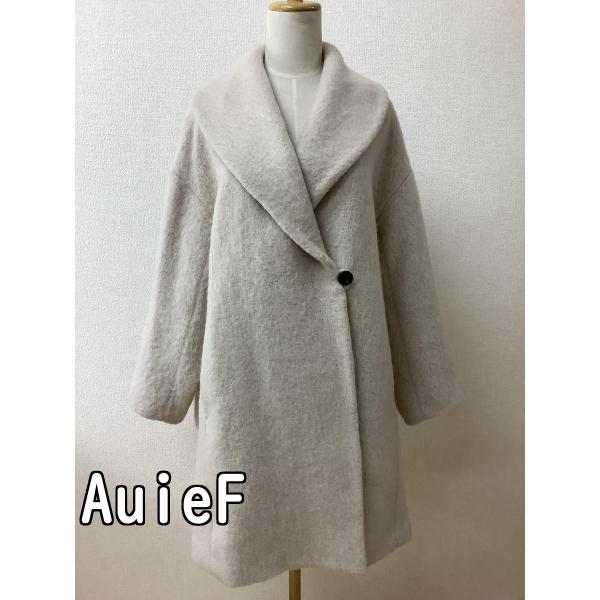 柔らかい手触りのコート ベージュ モヘヤ入り サイズ38