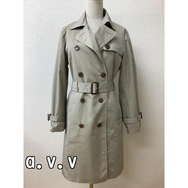 ベージュトレンチコート ベスト型ライナー付き サイズL