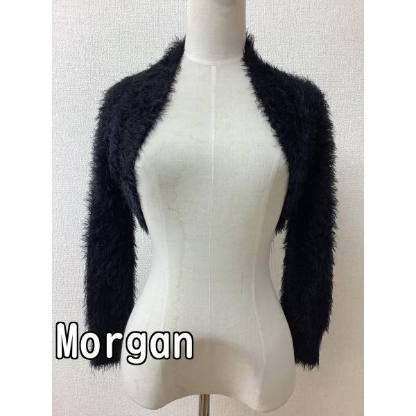 黒シャギーニットボレロ 少しラメ サイズS