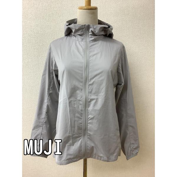 無印良品 (MUJI) 撥水加工 薄グレー ジップパーカー サイズM