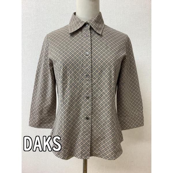 ベージュチェック シャツ サイズ38