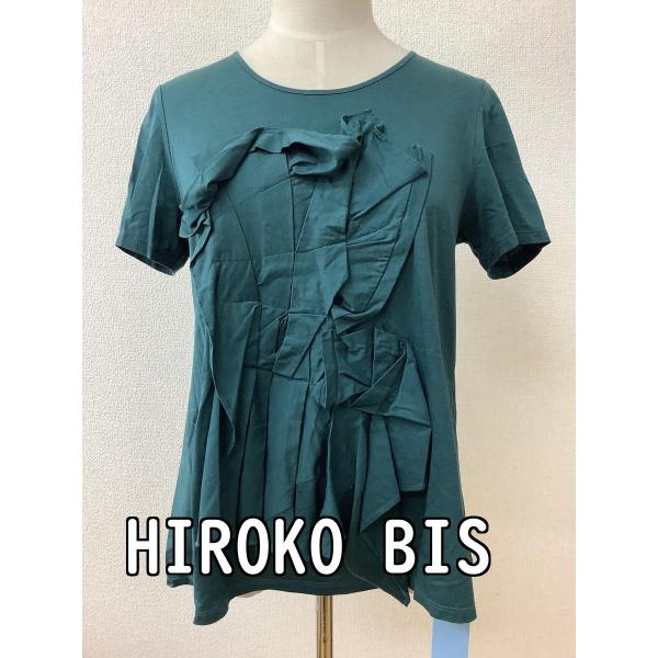 グリーンカットソー 前身頃に飾り サイズ9