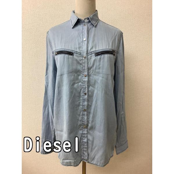 ディーゼル (Diesel) 薄ブルーシャツ サイズS