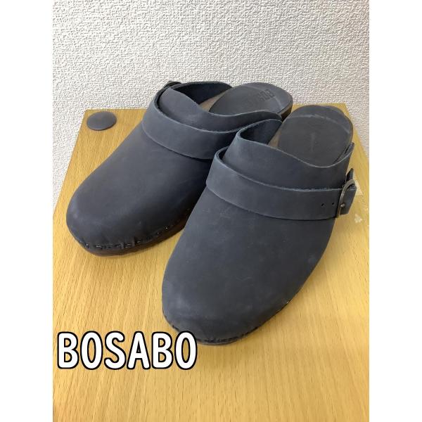 ウッドソールサンダル 黒 サイズ8