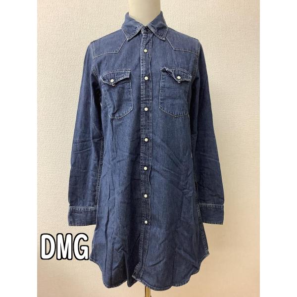 ダンガリーシャツ ブルー ロング丈 サイズ2
