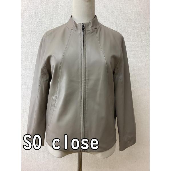 羊革ジャケット グレージュ サイズS