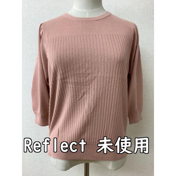 定価12100円 タグ付き未使用 コットンとレーヨンのニット オレンジピンク サイズ09／M