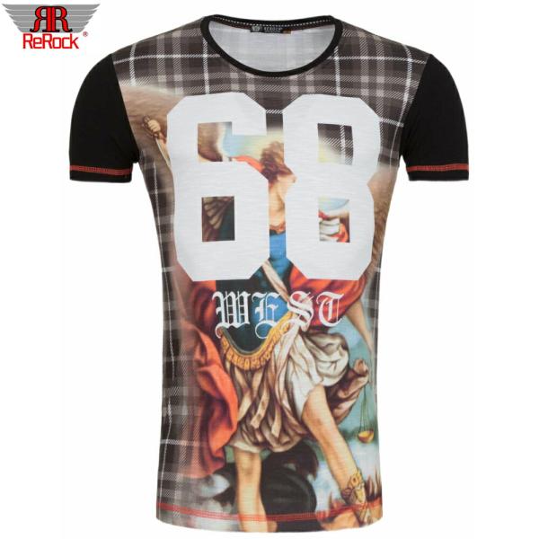 【REROCK】■発色の良いプリントＴシャツです！【実寸】Ｓ：肩幅40　バスト92　着丈65Ｍ：肩幅44　バスト94　着丈67Ｌ：肩幅45　バスト100 着丈70XL：肩幅47　バスト104 着丈72【素材】ポリエステル85％　綿10％　ラ...