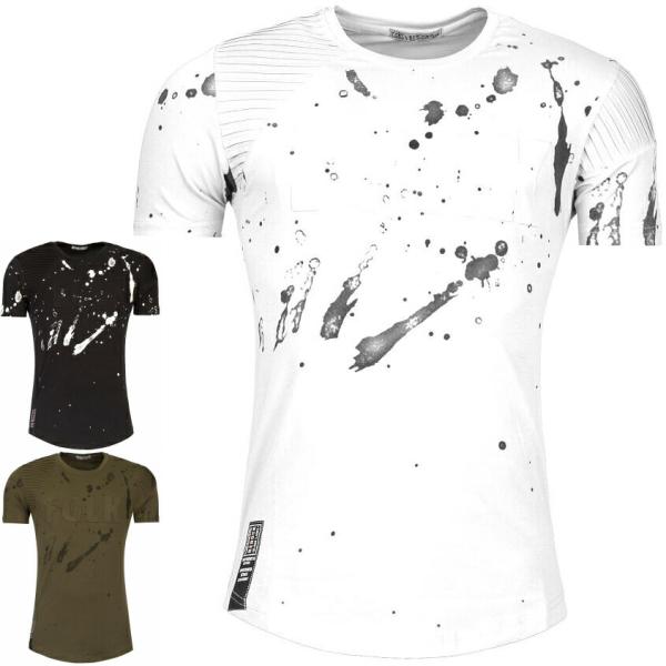 ドイツブランド【Ｒｅｒｏｃｋ】スパッタリング（ペンキ散らし）プリント両肩にプリーツ胸にＦＯＬＫ　どういう工法なのかわかりませんが立体的にモチーフされています！伸縮性のあるコットン素材少し着丈が長めで裾はカーブになったシルエットです。■ドイツ...