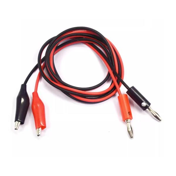 ・赤黒のワニ口クリップ（みのむしクリップ）と4mmバナナプラグが付いた高品質テストリードケーブルです。・長さは約90cmで、電子工作や電気実験、DIY電気、導通確認、電圧測定、電流測定、電子部品のチェックに幅広く利用できます。・赤黒のケーブ...