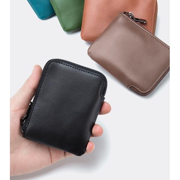 ミニ財布 ファスナー 財布  メンズ  コンパクト 小さいスリム 薄型 薄い ミニマル  使いやすい 軽量 軽い L字 シルバーファスナー カードケース 小銭入れ コインケース  おしゃれ