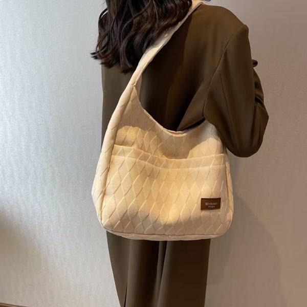 トートバッグ ハンドバッグ レディース キャンバス ショルダーバッグ ポケット 大容量 肩掛け 可愛い カジュアル シンプル 韓国