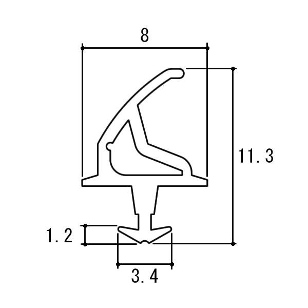 【商品色】NA 【内容】気密材 5メートル１巻【対象商品】ノルディN 外開き窓（2001年廃止）ノルディR・アルペンPL 開き窓系（2014年廃止）上記商品の枠・障子の気密材になりますエクセルシャノンOEM商品