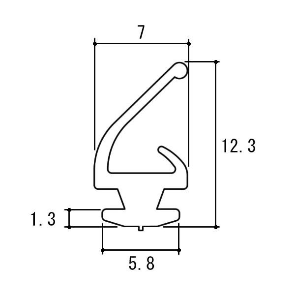 【商品色】ブラック(KC)【内容】気密材 10メートル巻【対象商品】ＦＸ (1991〜1994)ＦＸII (1994〜2004)アパートドアPX(1995〜2002)店舗用ドアTX(1996〜2004)【備考】上記商品の枠の気密材になります