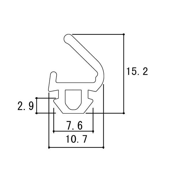 【商品色】KC(ブラック)【内容】気密材(10メートル）【対象商品】勝手口ドア アナ―ド アナ―ドペア (廃止年2001)勝手口ドア ウィンコール高水密タイプ(廃止年2001)バルコニードア(廃止年2001)上記商品の枠の気密材になります【...