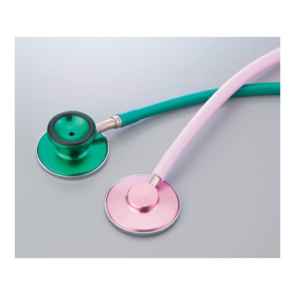 カラフルに、より使いやすく！お手頃価格です。●振動板にはガラスエポキシを採用しましたので、音響特性に優れています。●シングルタイプは、主に血圧測定用です。●ダブルタイプは、高音（呼吸音）又は低音（心音）を聴くのに適しています。※ご注文の際は...