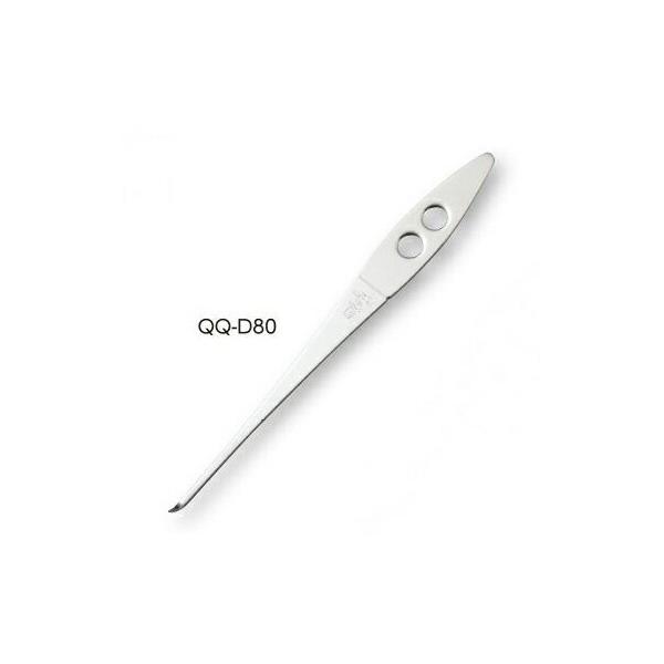 ●歯の間の細かい歯垢・ヤニを取り除きます。●型番：QQ-D80●仕様：極細●材質：ステンレス刃物鋼●全長：134mm●オートクレーブ可●用途：歯と歯の間等の細かい部分用