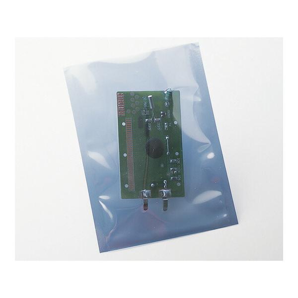 半導体関連機器 静電対策用品 導電、静電除去用品●ヒートシーラーで袋口を閉じます。●内部で摩擦電気は生じません。●サイズ（mm）：203×305●入数：1ケース（100枚入）●厚み：約0.08mm（0.0793±0.006mm）●引張強度：...