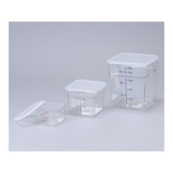 汎用器具・消耗品 樹脂容器各種 樹脂容器関連品●角型●型番：SFC12SCPP●11.4・17.2・20.8L用フタ●材質：PP（ポリプロピレン）●耐熱温度：フタ／−40〜＋70℃