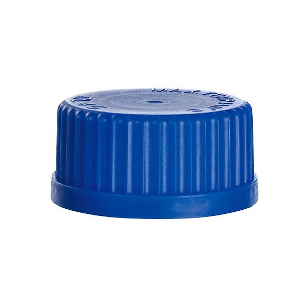 汎用器具・消耗品 硝子器具・機器類 ガラス容器●仕様：キャップ（青色）●耐熱温度（℃）：140●ネジ口規格：GL32●材質：PP（ポリプロピレン）