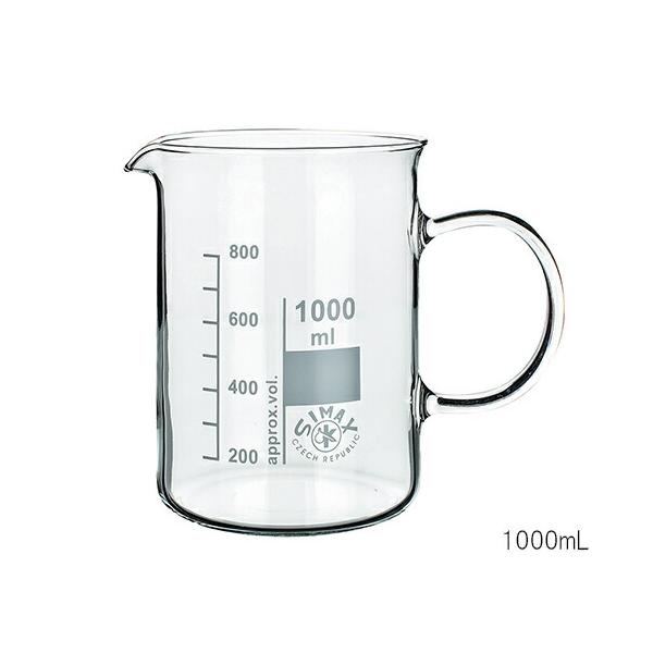 ガラス手付ビーカー　600mL 154/600 SIMAXガラス手付ビーカー　600mL 154/600 SIMAX■特徴■●持ち手が付いているので便利です。■仕様■●容量（mL）：600●一目盛：100mL〜500mLまで100mL●サイ...
