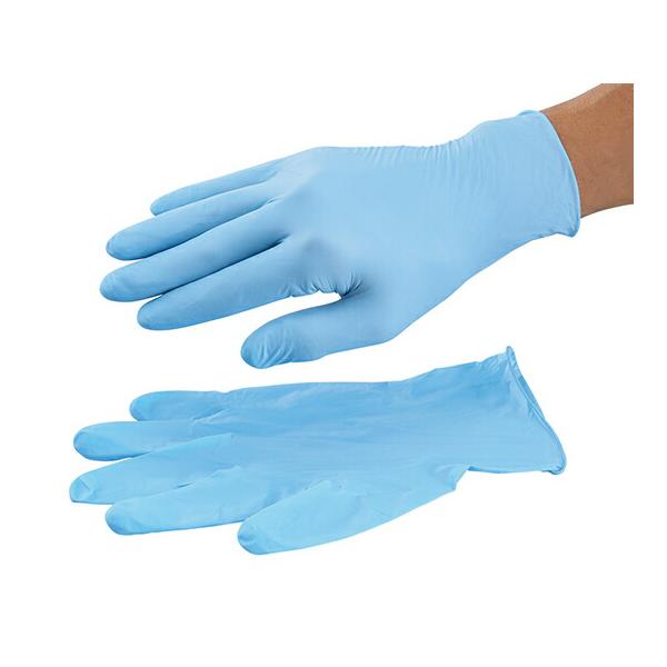 汎用器具・消耗品 保護・手袋・ウエア２ 一般手袋●指先に滑り止め加工を施しています。●ピンホール試験(AQL1.5)に合格しています。●サイズ：M●入数：1箱(100枚入)●材質：ニトリルゴム●指先エンボス加工●全長：240mm●厚み：指先...