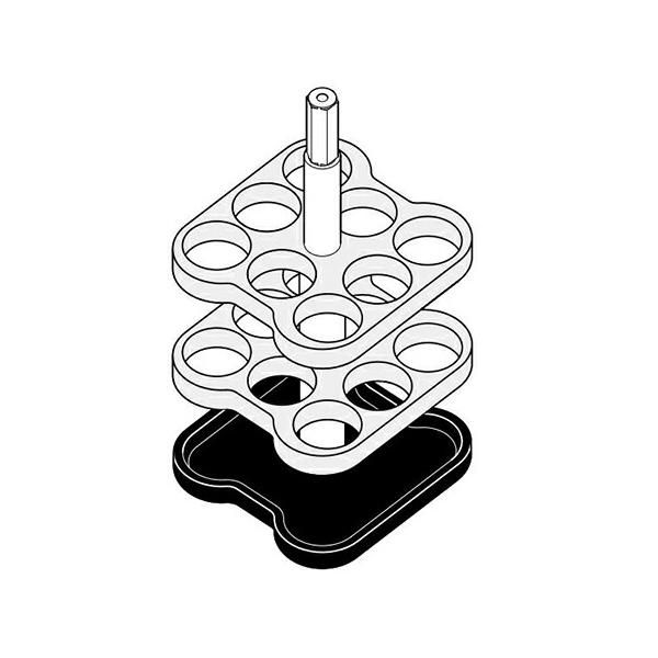 分析・特殊機器/遠心器/遠心分離器関連商品エッペンドルフ・ハイマック・テクノロジーズ アダプター　9mL×8　A-4-38用　長方形バケット付き 1セット●チューブ容量：9mL●チューブの最大径：14.5mm●チューブの最大高さ：100mm...