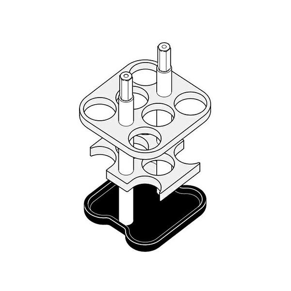 分析・特殊機器/遠心器/遠心分離器関連商品エッペンドルフ・ハイマック・テクノロジーズ アダプター　15mL×6　A-4-38用　長方形バケット付き 1セット●チューブ容量：15mL●チューブの最大径：17.5mm●チューブの最大高さ：100...