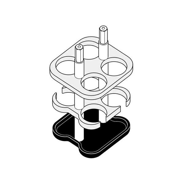 分析・特殊機器/遠心器/遠心分離器関連商品エッペンドルフ・ハイマック・テクノロジーズ アダプター　20mL×4　A-4-38用　長方形バケット付き 1セット●チューブ容量：20mL●チューブの最大径：22mm●チューブの最大高さ：100mm...