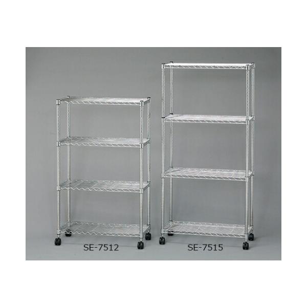 実験室設備 収納・整理・保管２ 収納・整理・保管（収納棚）●クロムメッキ仕上げのラックです。移動に便利なキャスター付きです。■仕様●素材：棚板・ポール：スチール(クロムメッキ)、固定部品：ABS樹脂、キャスター：ナイロン樹脂●カラー：クロム...