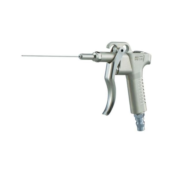 実験室設備 工具類 工具、道具●引金の長さを長くすることによって女性も力を加えずに引金が引きやすくなりました。●一般生産工場、食品工場でのダスト作業に。■仕様●ノズル長（mm）：95●ノズル口径（mm）：1●ノズル取付口：G1/8●エア取付...